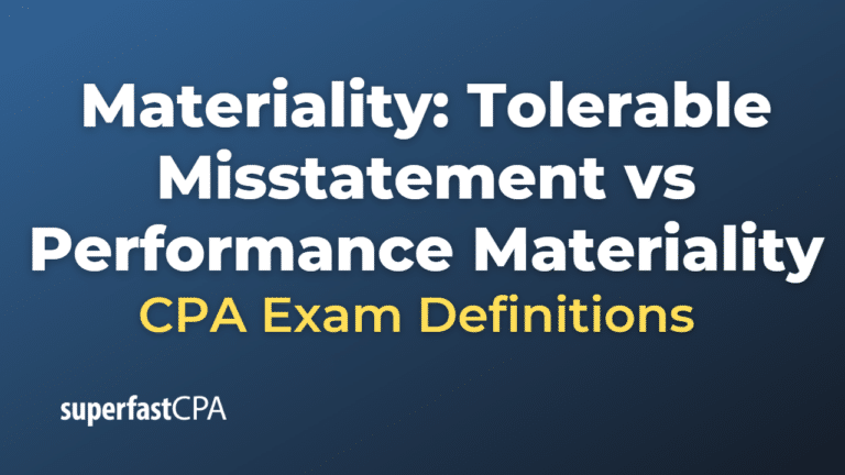 Materiality: Tolerable Misstatement vs Performance Materiality – CPA ...