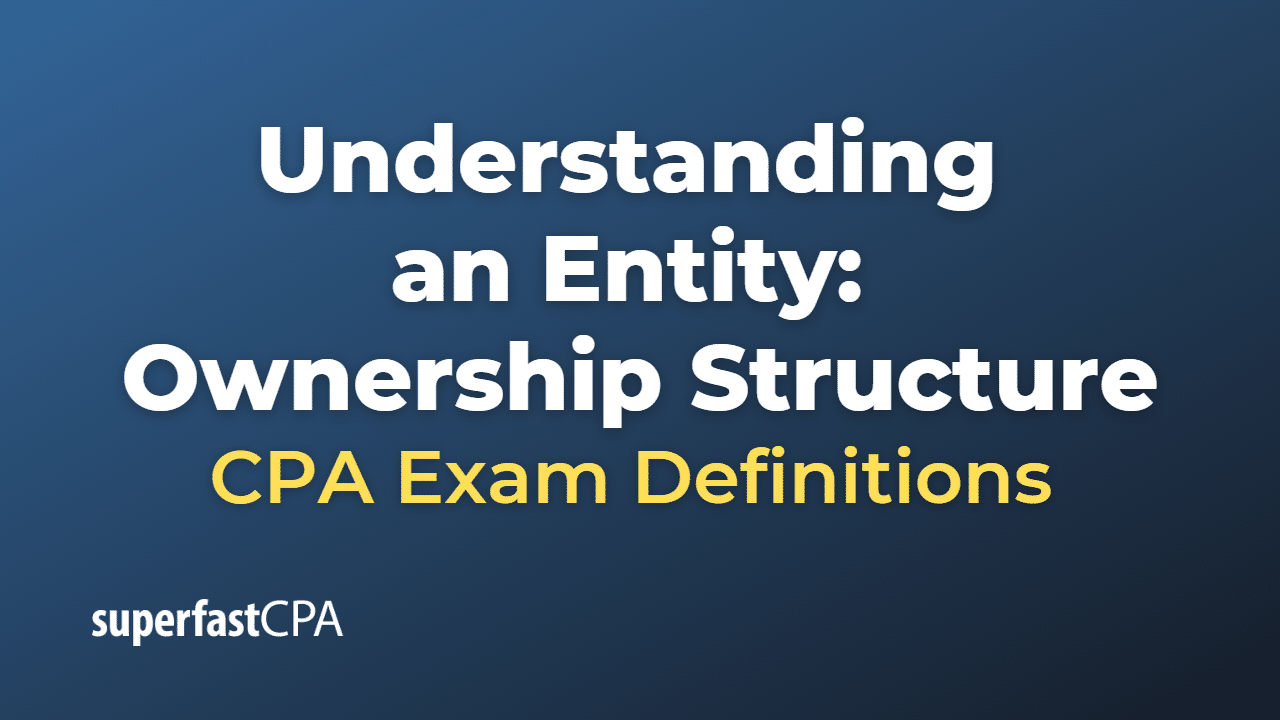Understanding an Entity: Ownership Structure – CPA Exam Definitions ...