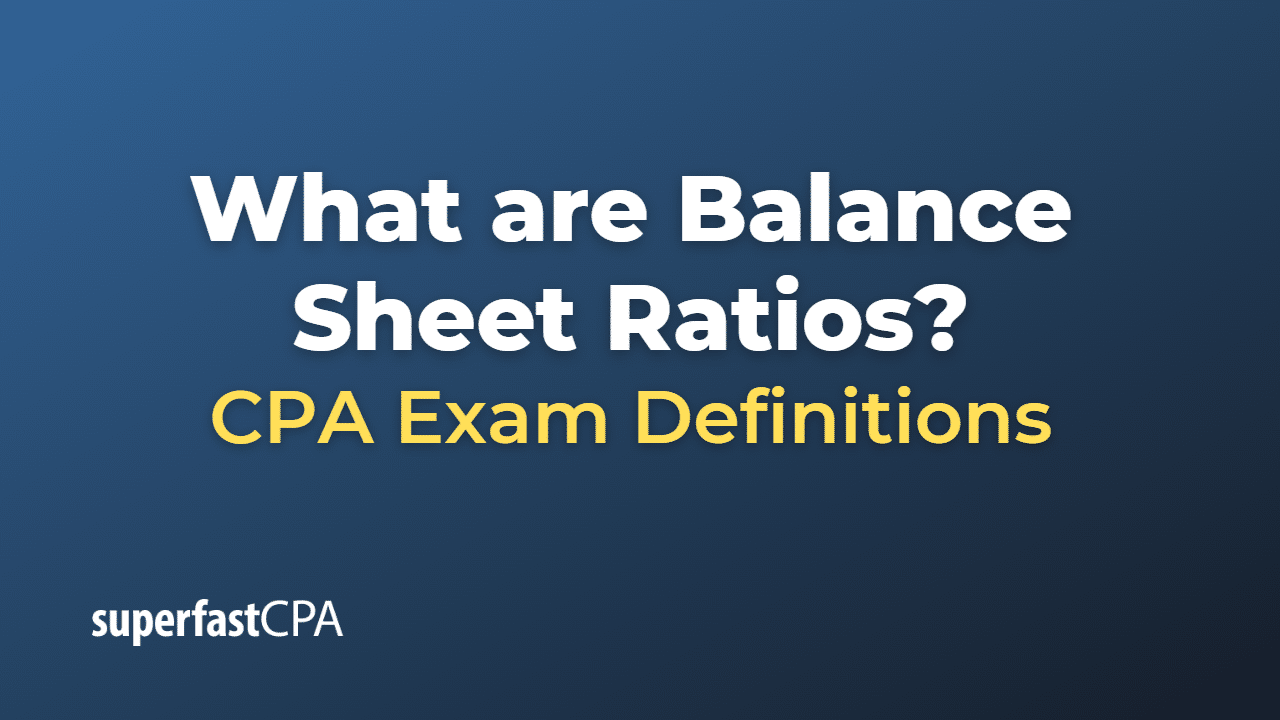 What Are The Different Balance Sheet Ratios at Alexandra Duigan blog