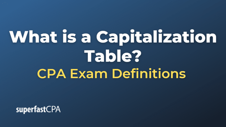What is a Capitalization Table? – SuperfastCPA CPA Review