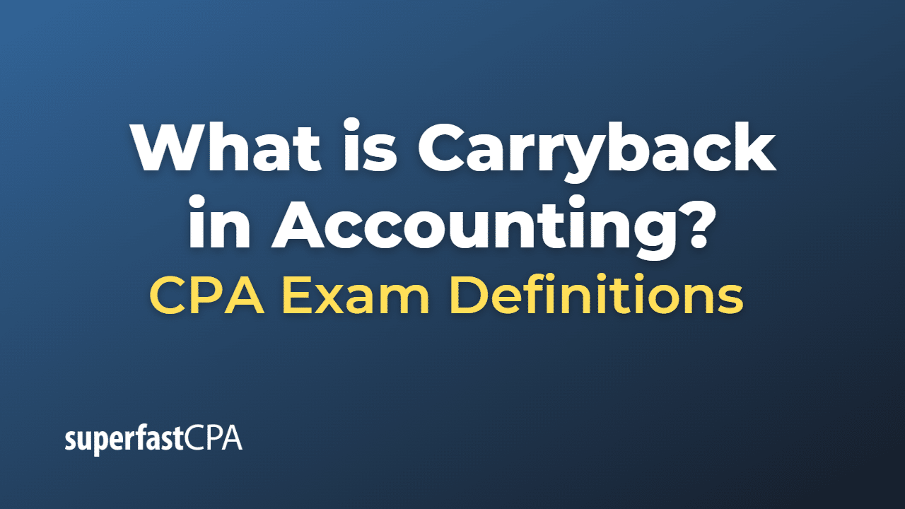 What is Carryback in Accounting? – SuperfastCPA CPA Review