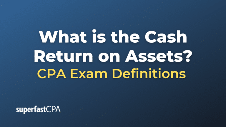 What is the Cash Return on Assets?