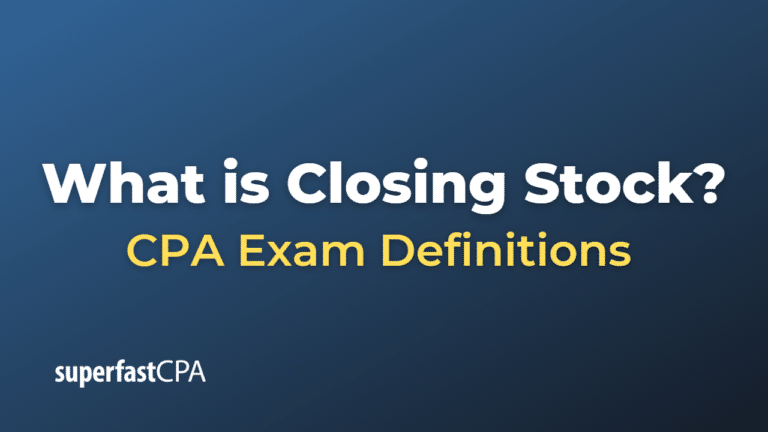 What is Closing Stock?