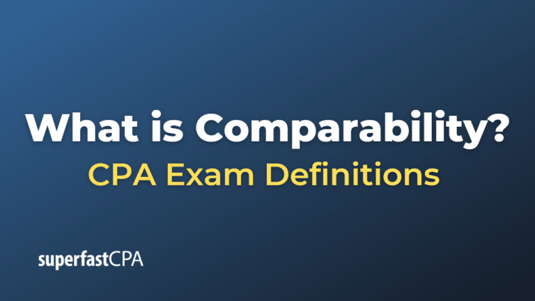 What is Comparability?