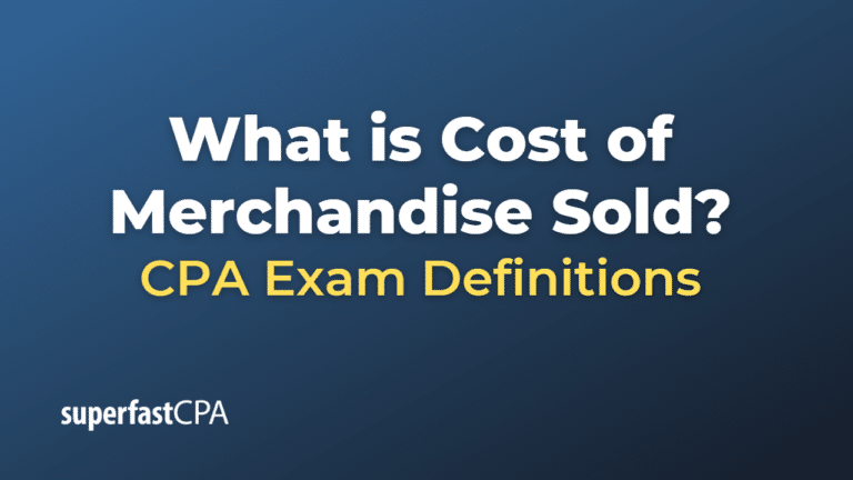 What is Cost of Merchandise Sold?