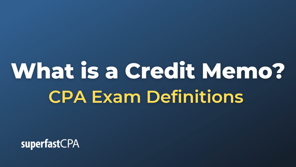 What Is A Credit Memo 