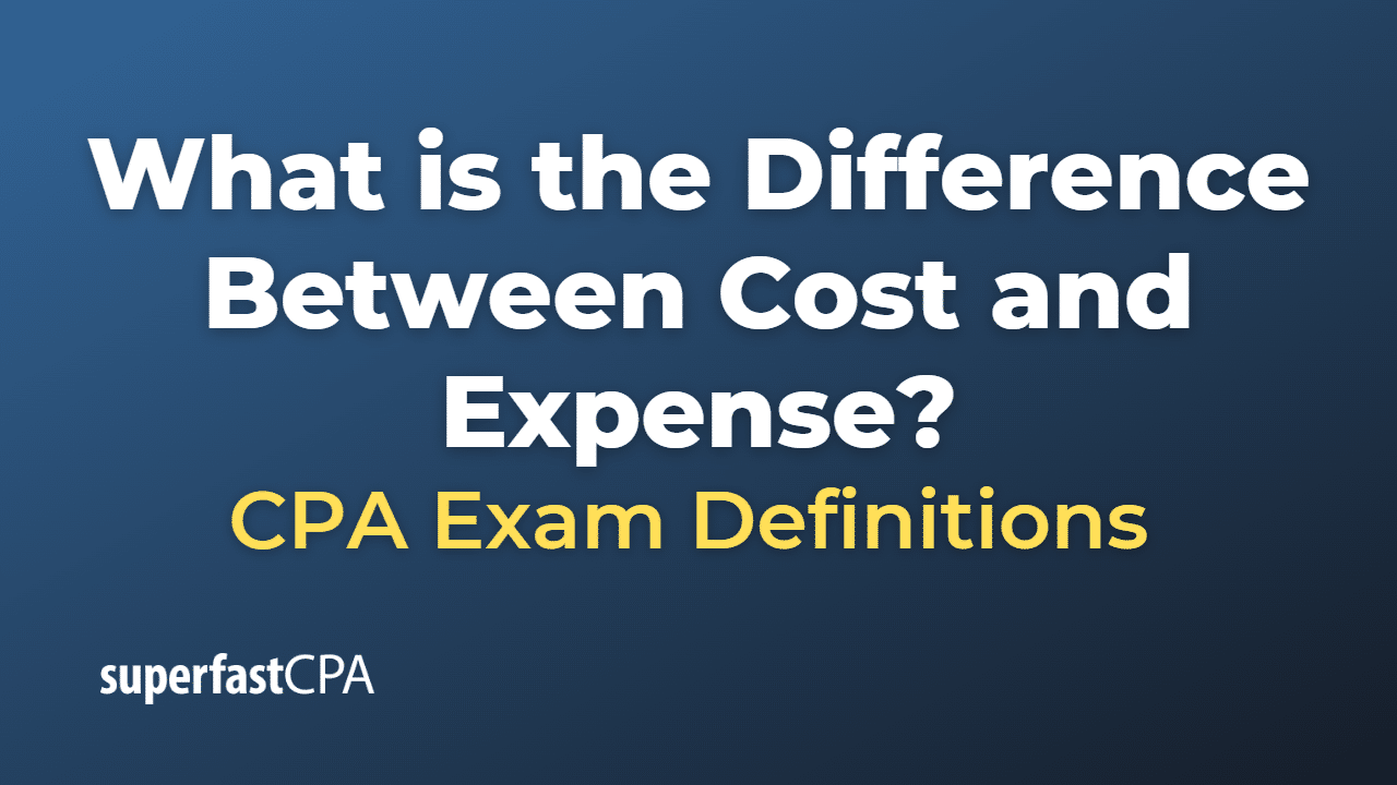 What Is The Difference Between Cost And Expense What Is The Difference Between Cost And Expense