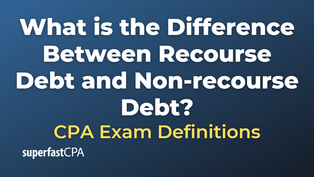 What is the Difference Between Recourse Debt and Non-recourse Debt ...