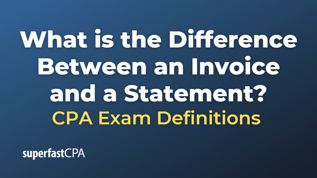 What is the Difference Between an Invoice and a Statement ...