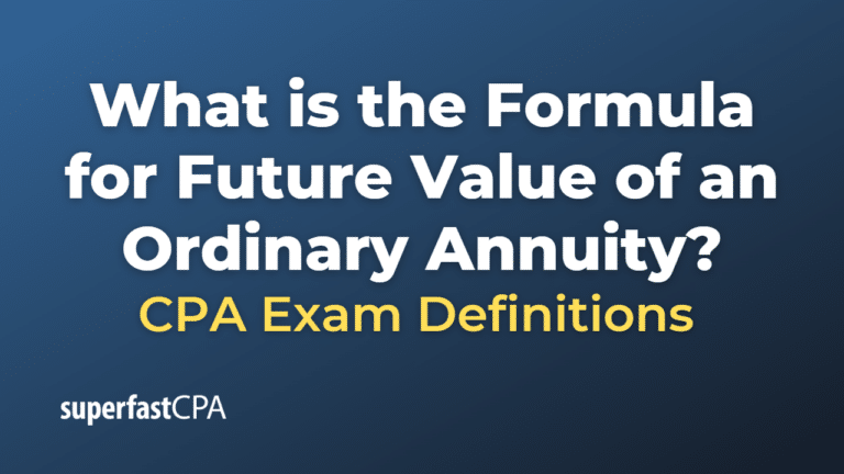 What is the Formula for Future Value of an Ordinary Annuity ...