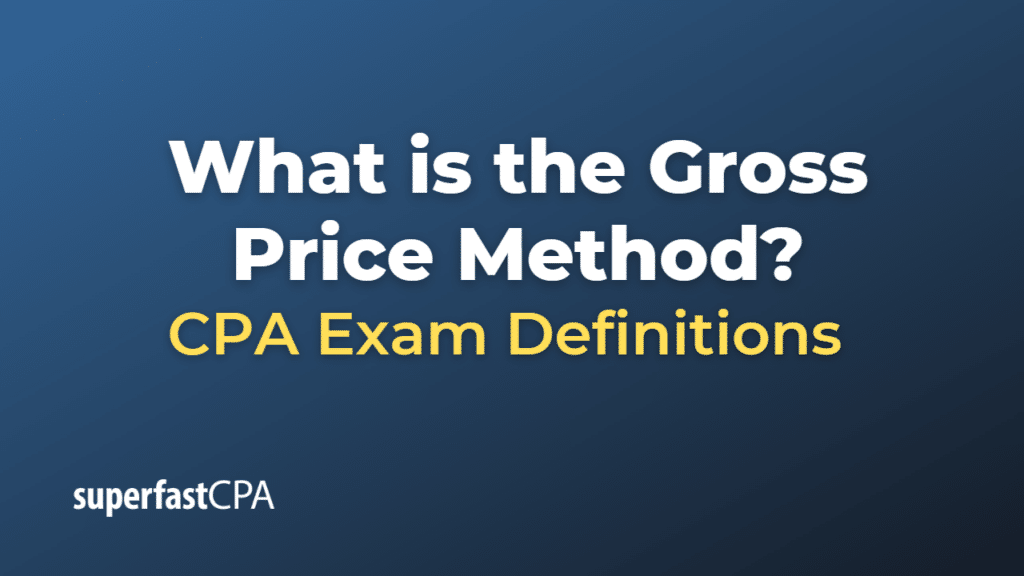 What Is The Gross Price Method 