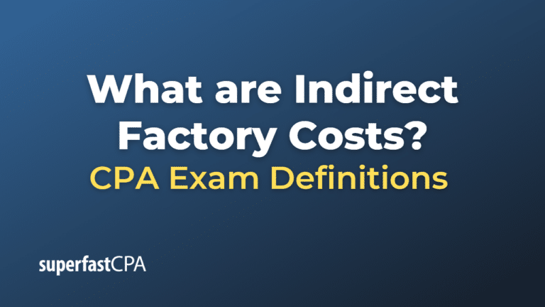 What are Indirect Factory Costs?
