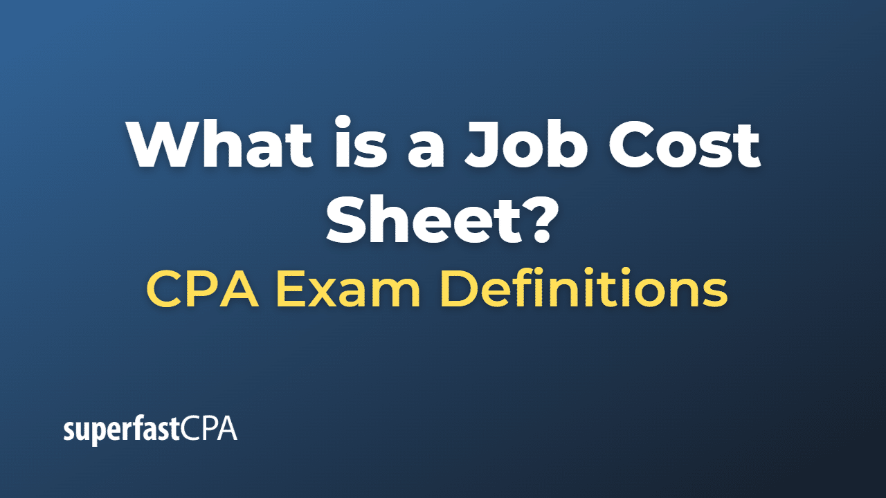 What Is A Job Cost Sheet what-is-a-job-cost-sheet