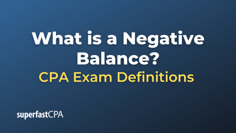 What is a Negative Balance?