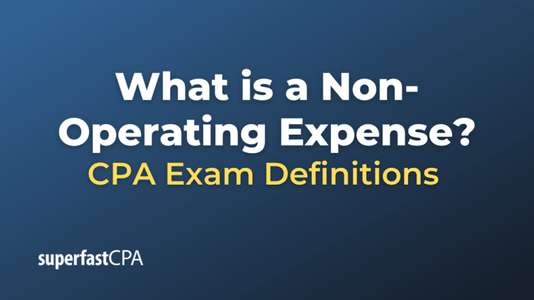What is a Non-Operating Expense?