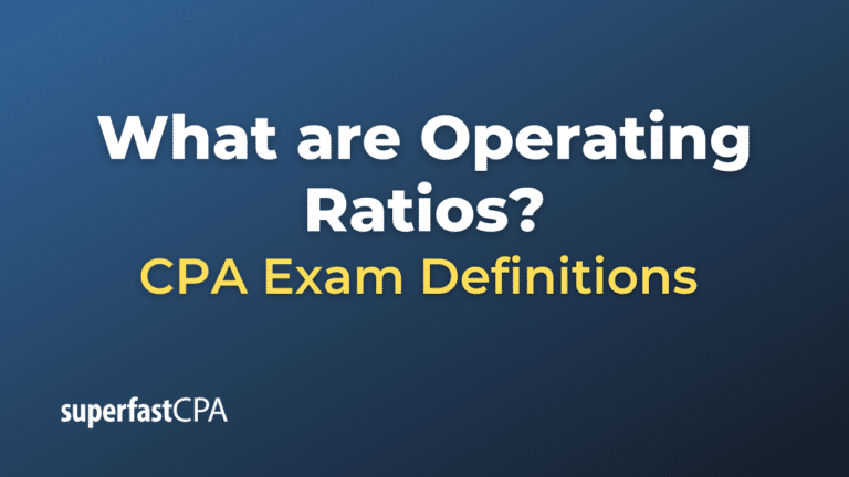 What are Operating Ratios?