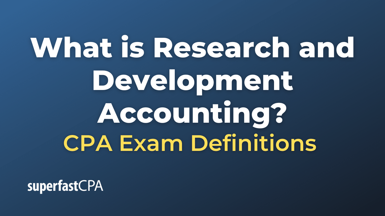 What is Research and Development Accounting? – SuperfastCPA CPA Review