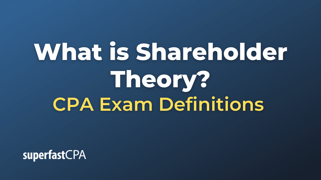 What is Shareholder Theory? – SuperfastCPA CPA Review