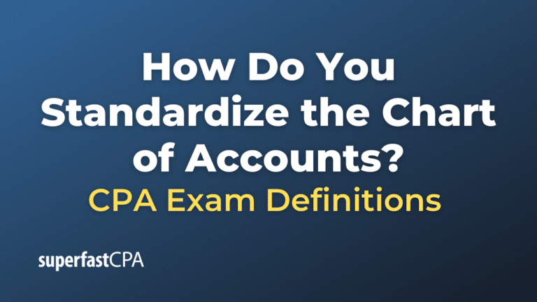 How Do You Standardize the Chart of Accounts?