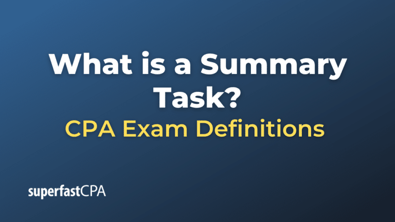 What is a Summary Task?
