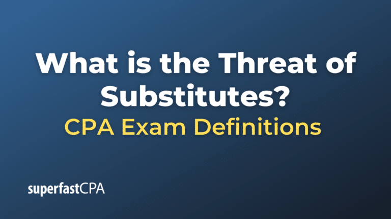 What is the Threat of Substitutes? – SuperfastCPA CPA Review