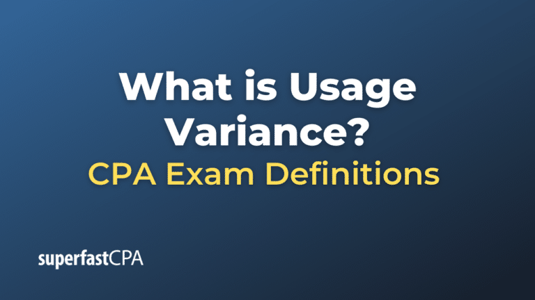 What is Usage Variance? – SuperfastCPA CPA Review