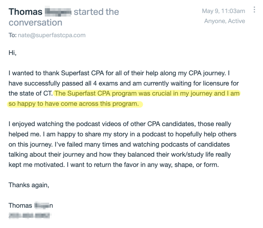 Success Stories - SuperfastCPA CPA Review