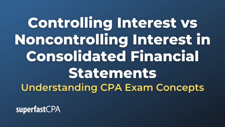 Controlling Interest vs Noncontrolling Interest in Consolidated ...