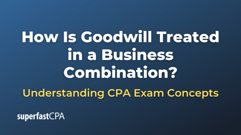 How Is Goodwill Treated in a Business Combination?