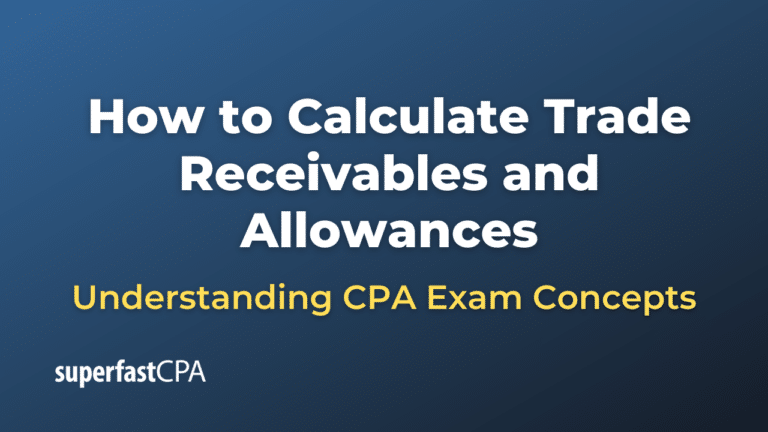 How to Calculate Trade Receivables and Allowances – SuperfastCPA CPA Review