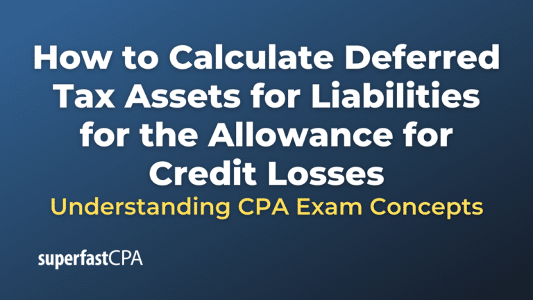 How to Calculate Deferred Tax Assets for Liabilities for the Allowance ...