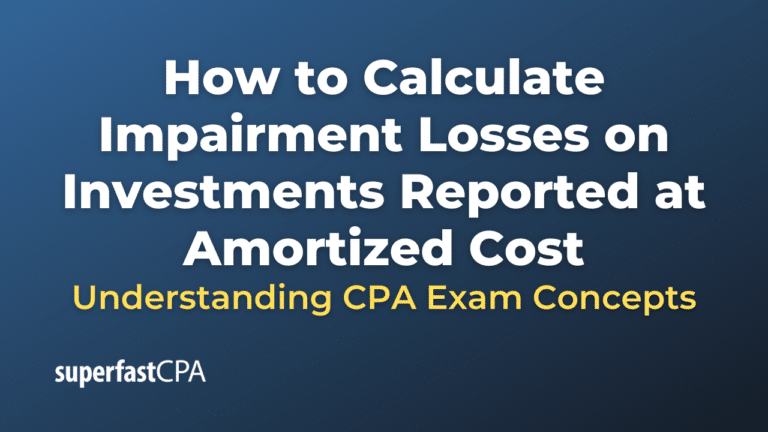 How to Calculate Impairment Losses on Investments Reported at Amortized ...