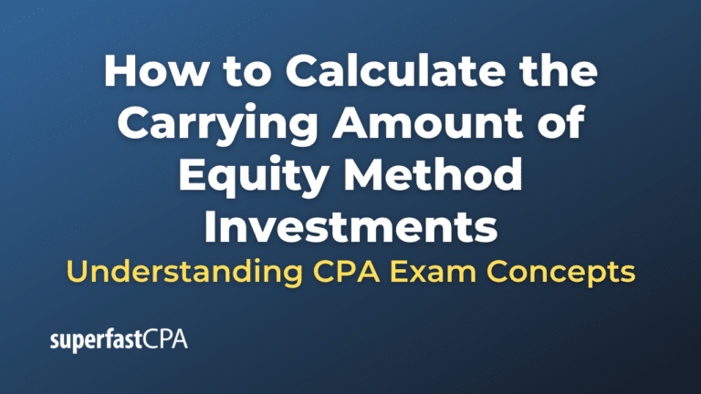 How to Calculate the Carrying Amount of Equity Method Investments ...