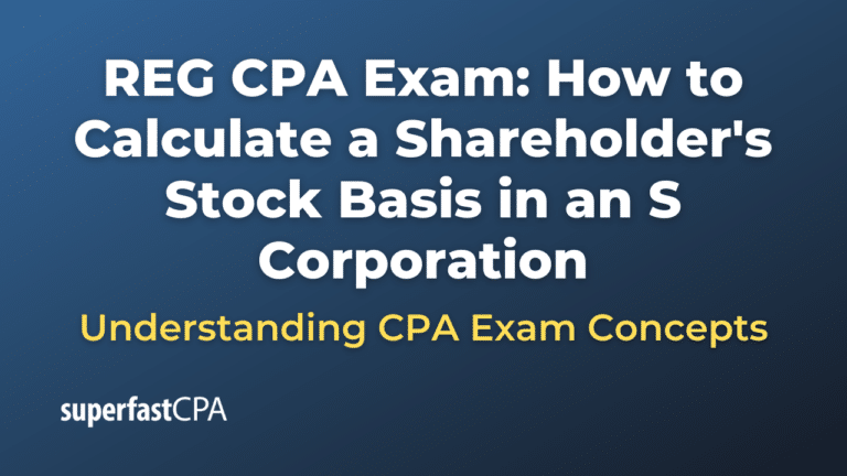 REG CPA Exam: How to Calculate a Shareholder’s Stock Basis in an S ...