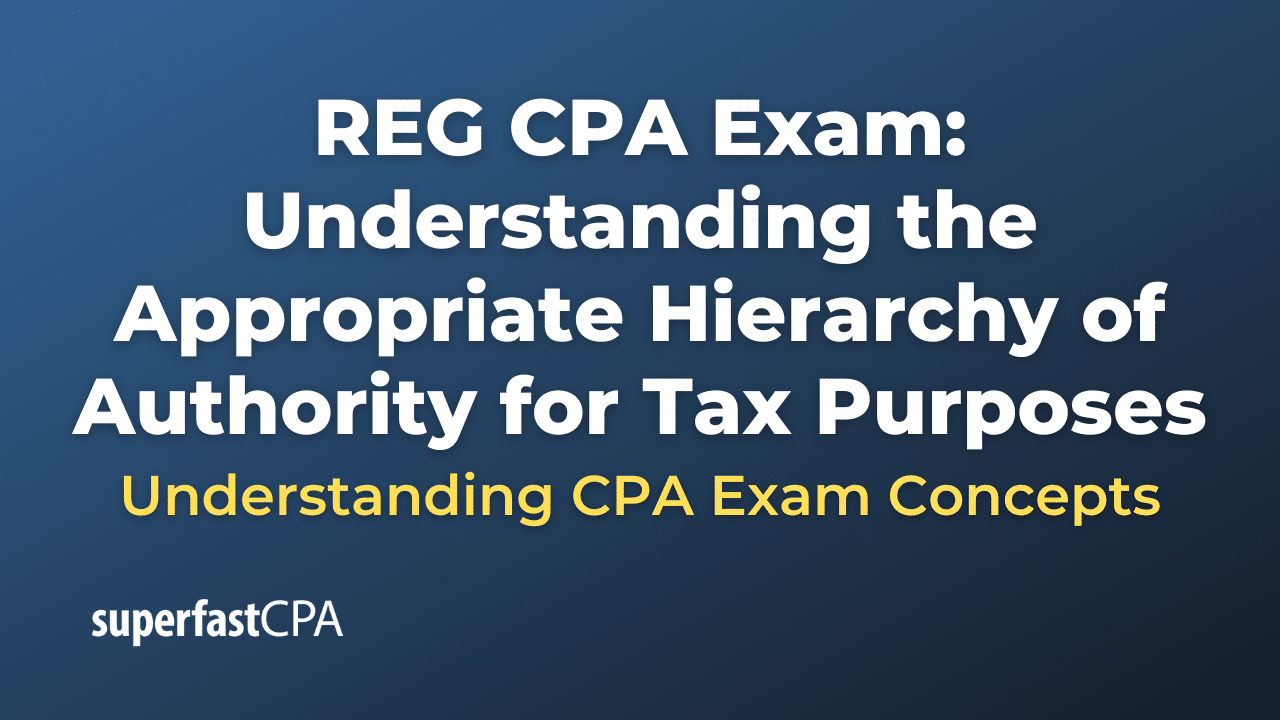 REG CPA Exam: Understanding the Appropriate Hierarchy of Authority for ...