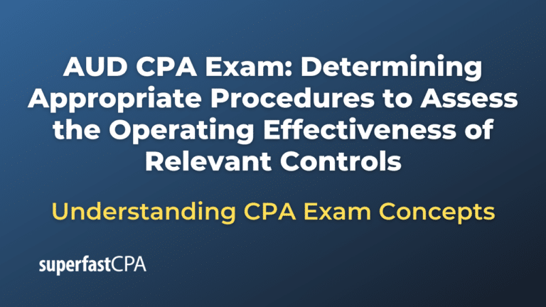 AUD CPA Exam: Determining Appropriate Procedures to Assess the ...