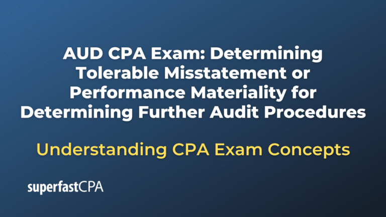 AUD CPA Exam: Determining Tolerable Misstatement or Performance ...