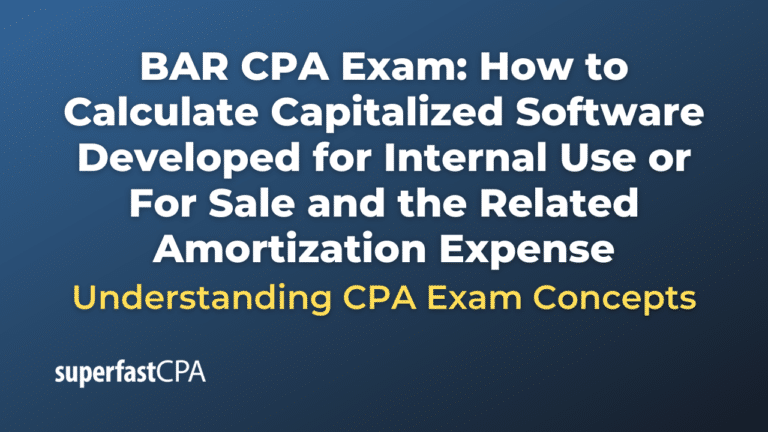 BAR CPA Exam: How to Calculate Capitalized Software Developed for ...