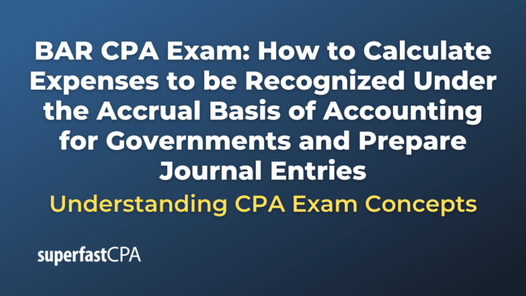 BAR CPA Exam: How to Calculate Expenses to be Recognized Under the ...