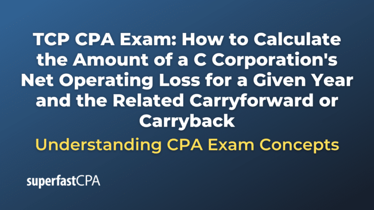 TCP CPA Exam: How to Calculate the Amount of a C Corporation’s Net ...