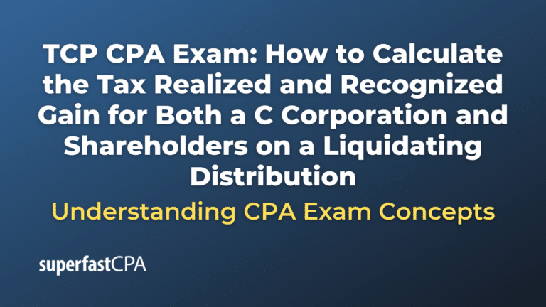 TCP CPA Exam: How to Calculate the Tax Realized and Recognized Gain for ...
